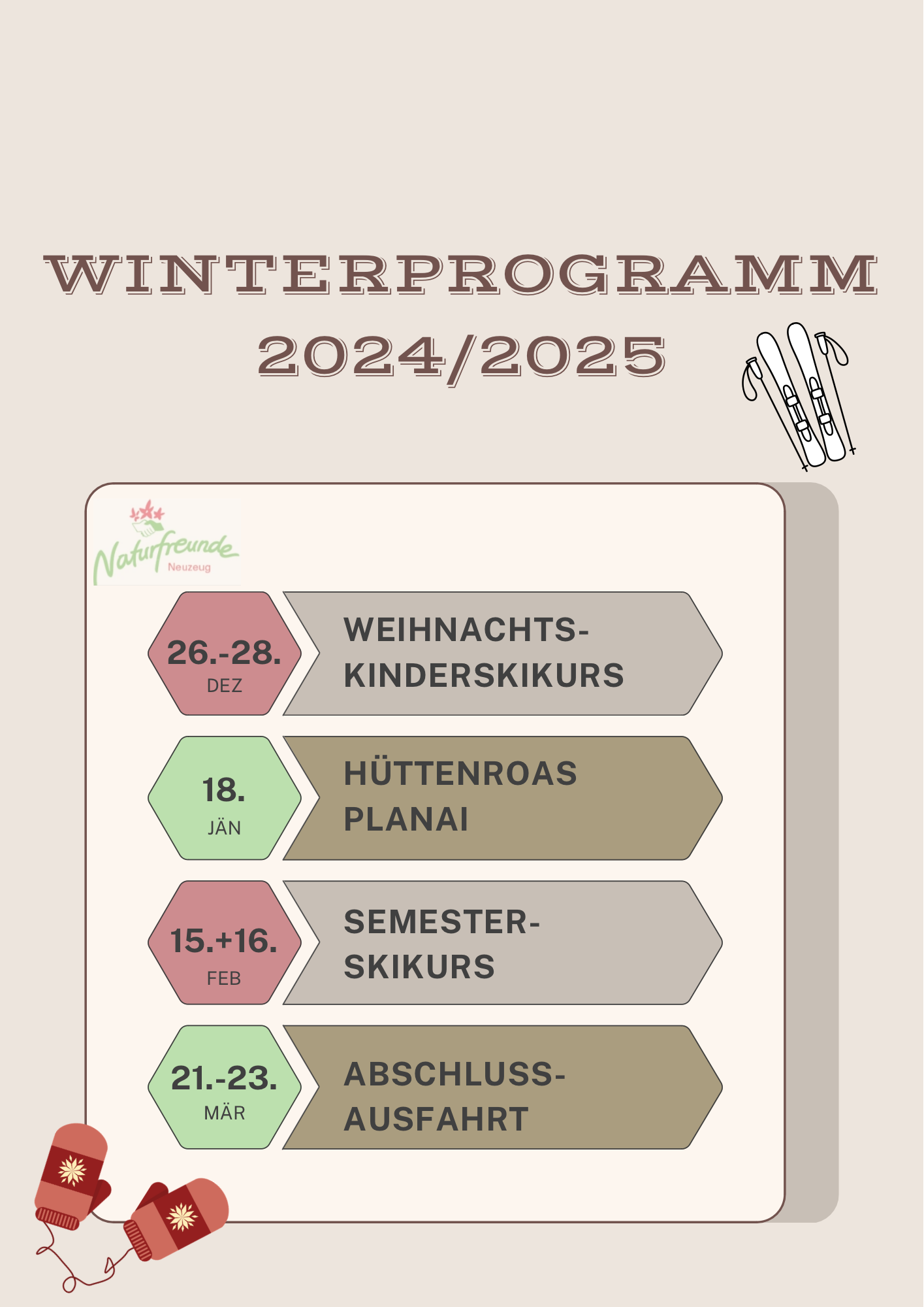 Unser Winterprogramm 2024/2025 - Naturfreunde Neuzeug